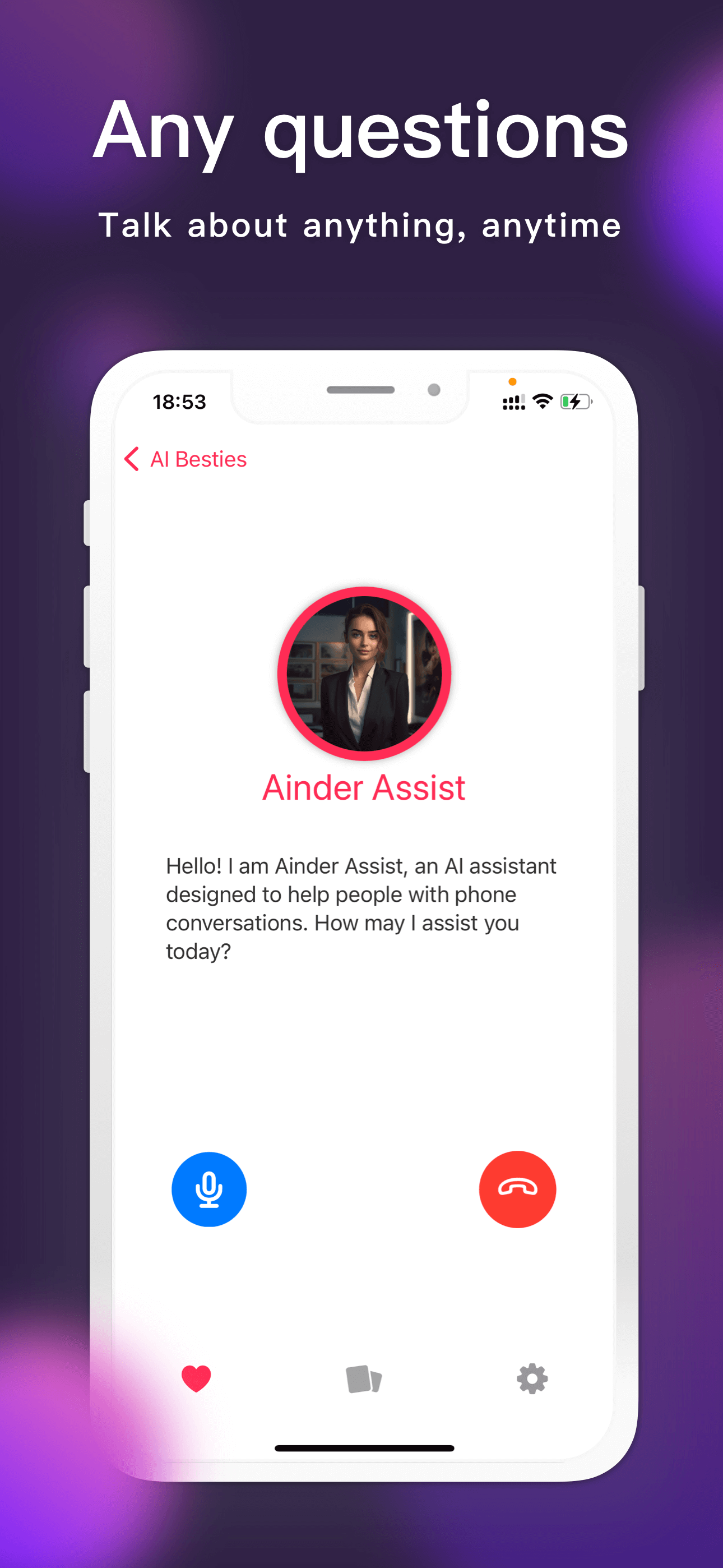 Ainder - Find AI Friends like Tinder - Talk with AI character you like - Oka Apps